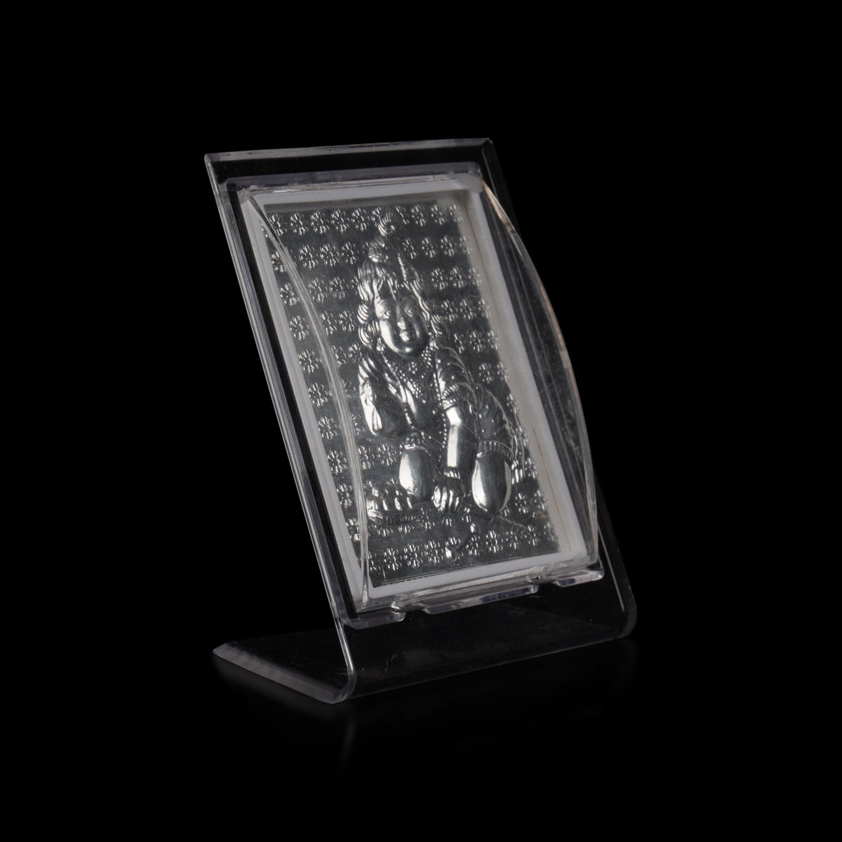 Giri - Silver Crawling Krishna Frame | Krishna Photo Frame | Krishna Stand