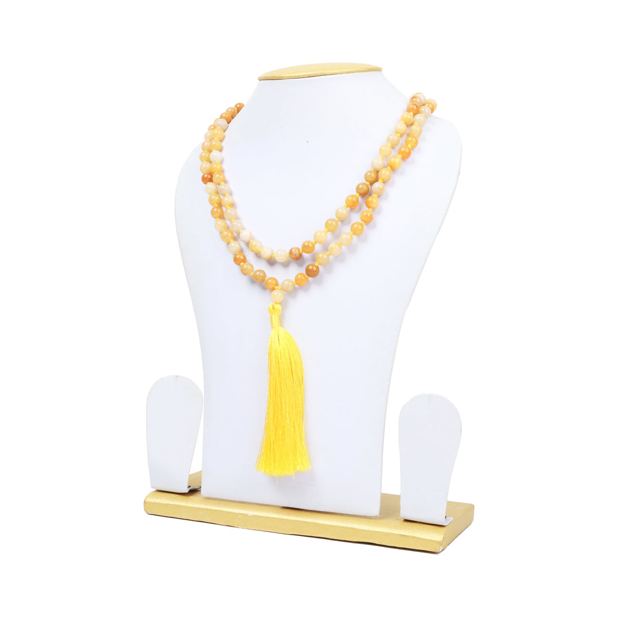 Giri - Aventurine Mala | Jap Mala | Yellow Beaded Necklace — Giri ...