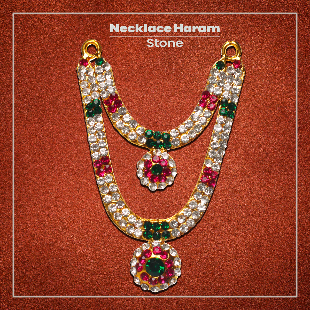 Giri - Necklace Haram | Deity Jewellery | Stone Haram Set — Giri ...